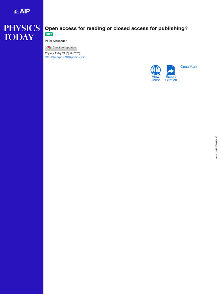 Open Access or Close Access | PDF | Ink | Materials