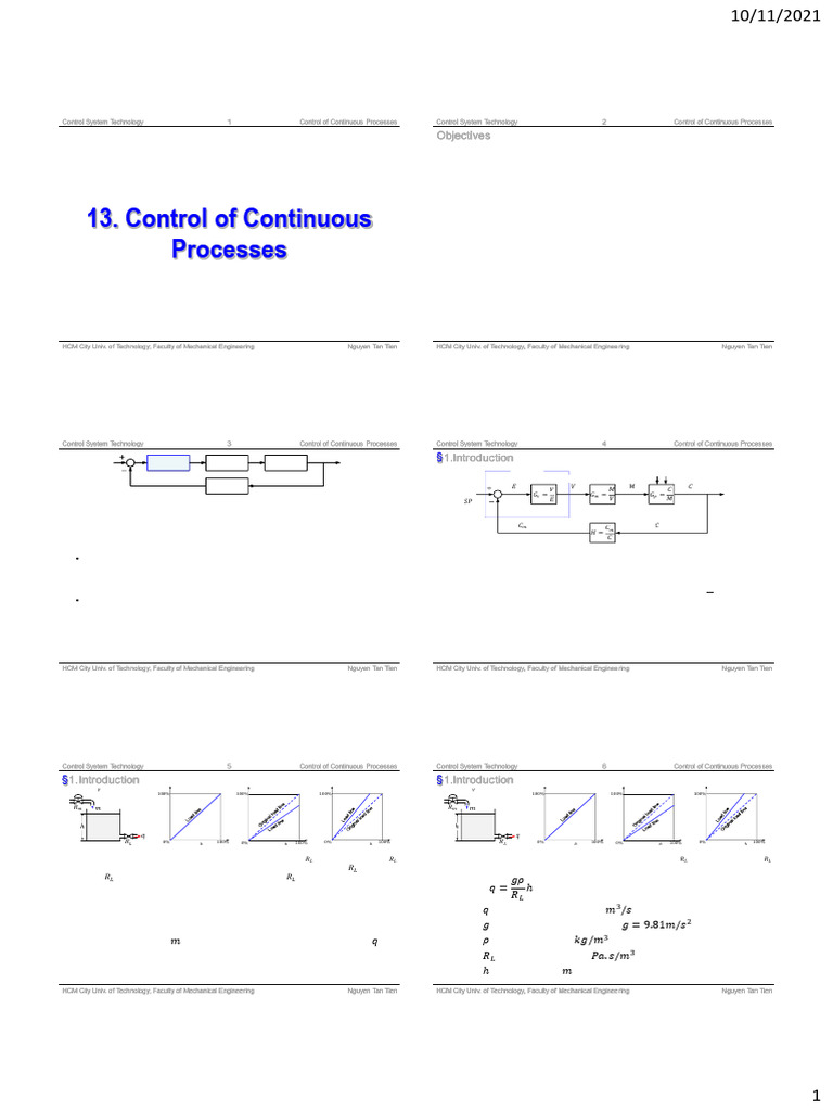 Ch.13 Control of Continuous Processes | PDF | Applied Mathematics