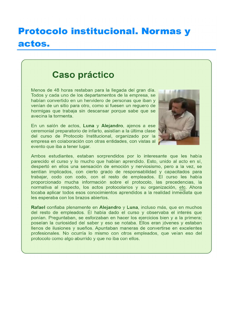 Protocolo_institucional._Normas_y_actos. | PDF