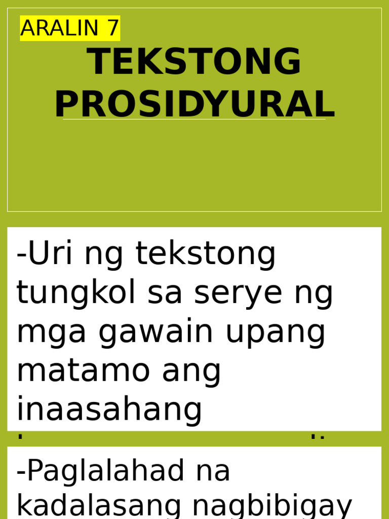 Aralin 7 Prosidyural Pdf