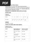 Welded Wire Mesh Data Sheet 20210601 | PDF | Wire | Welding