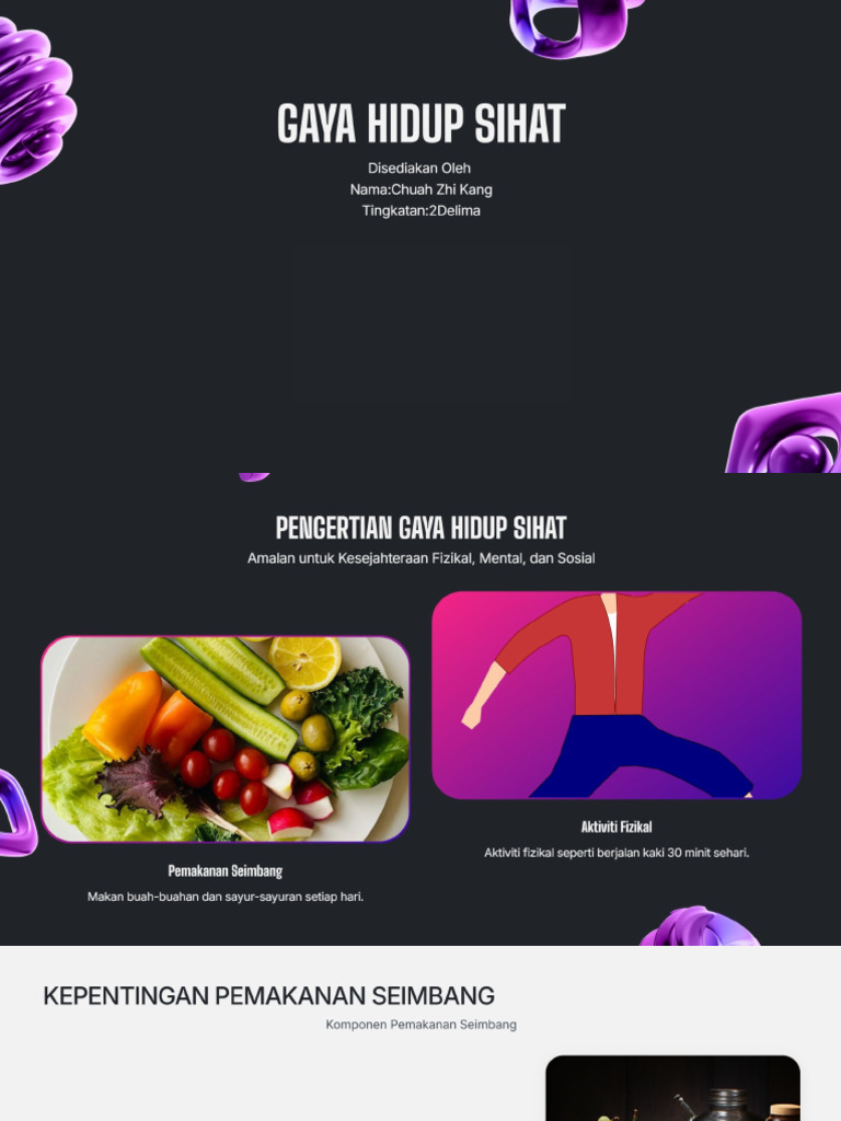 Gaya Hidup Sihat Folio Pendidikan Moral Tingkatan 2 | PDF