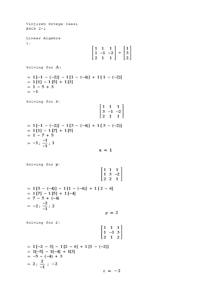 Caasi Problem Set Solution | PDF | Linear Algebra | Algebra