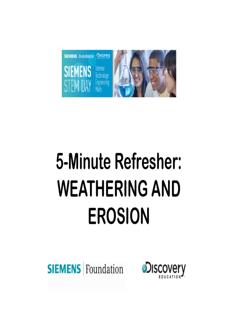 Weathering vs. Erosion Explained | PDF | Erosion | Weathering