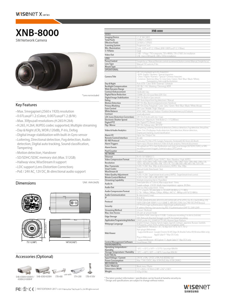 9315 HT Wisenet X - Datasheet - XNB 8000 | PDF | Internet Architecture ...
