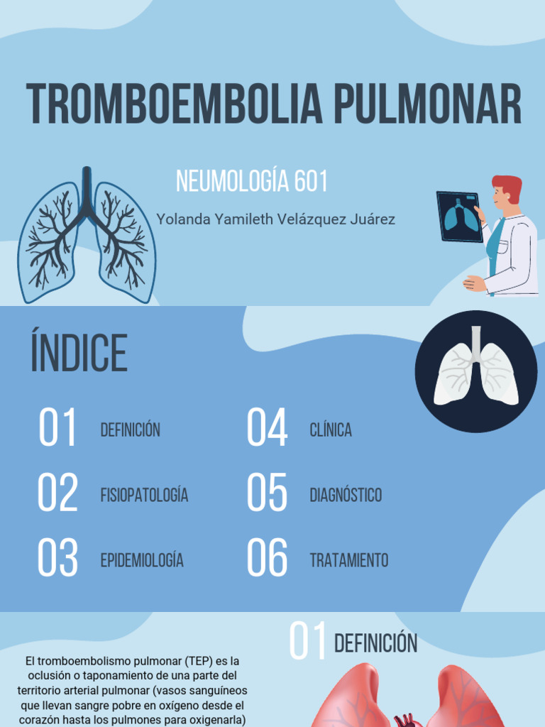 Presentación Diapositivas Tep | PDF | Trombo | Especialidades Medicas
