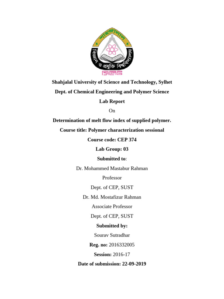 430871249-Polymer-MFI | PDF | Materials | Applied And Interdisciplinary ...