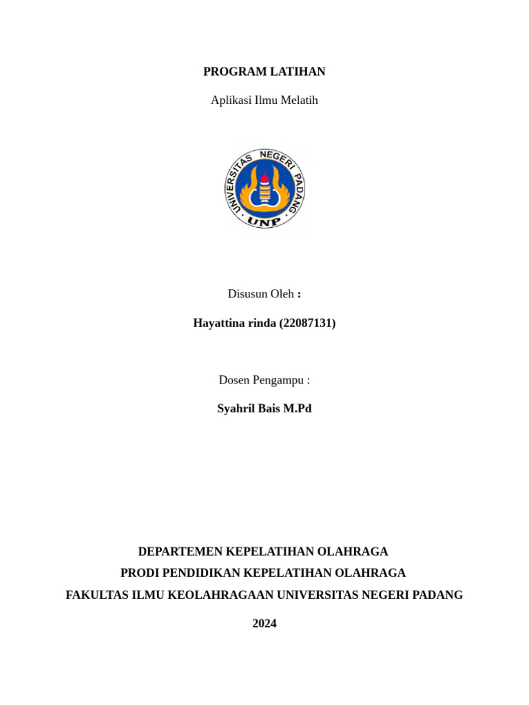 Program Latihan Pencak Silat 2024 | PDF