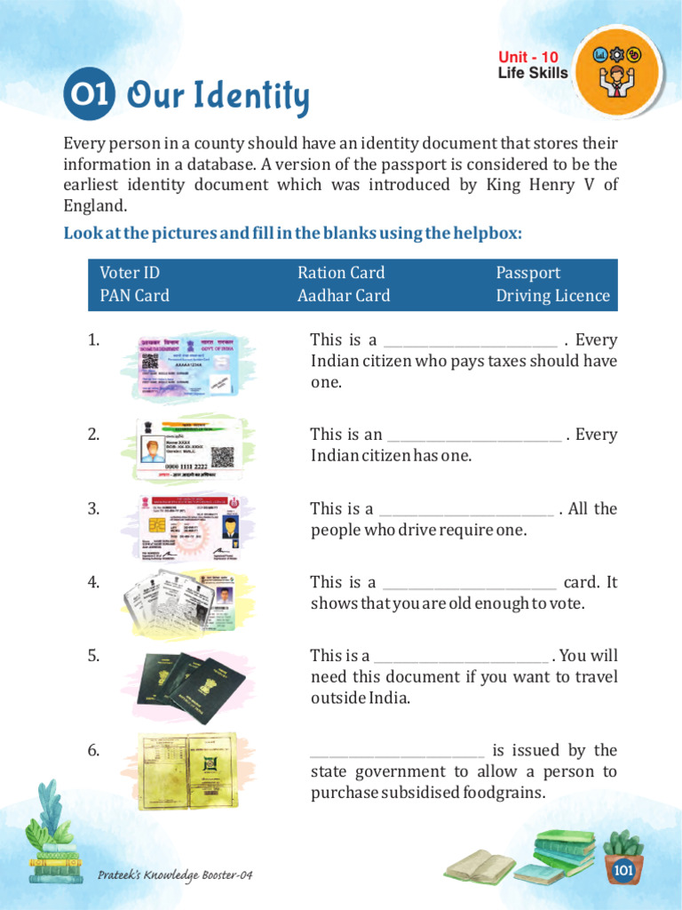 Understanding Identity Documents and Life Skills | PDF | Identity Document | Authentication