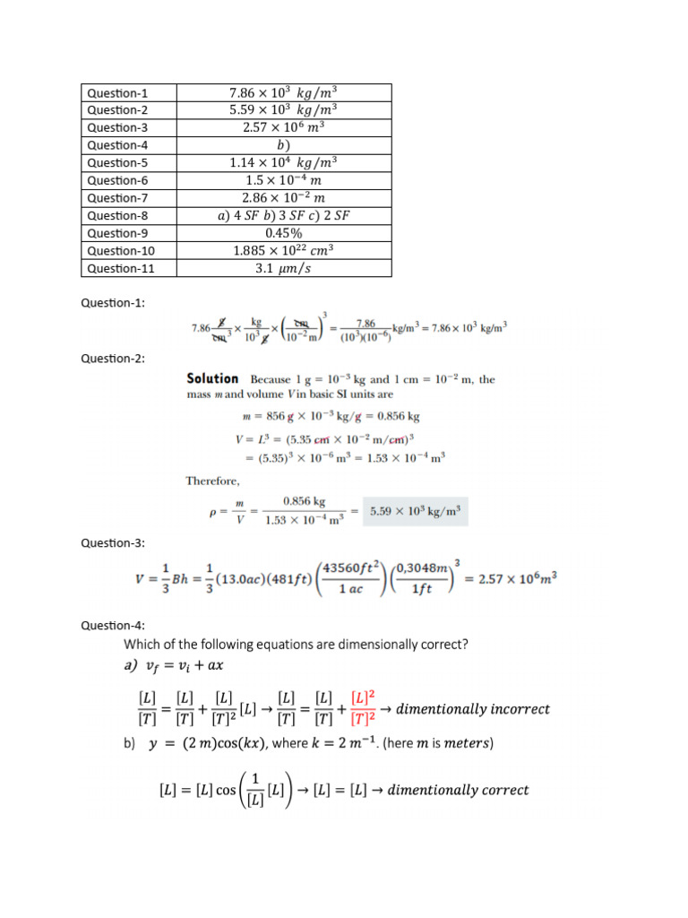 CHAPTER-1 Answer Key | PDF