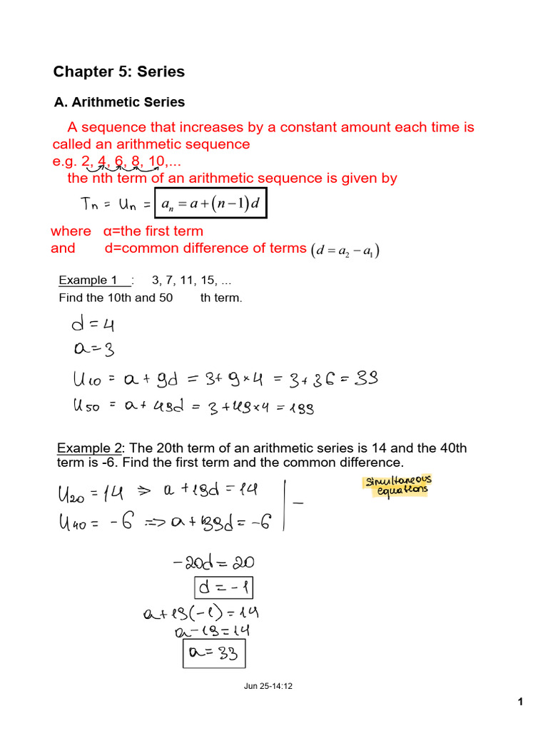 Chapter5 Igcse Further Maths Pdf Arithmetic Mathematical Analysis