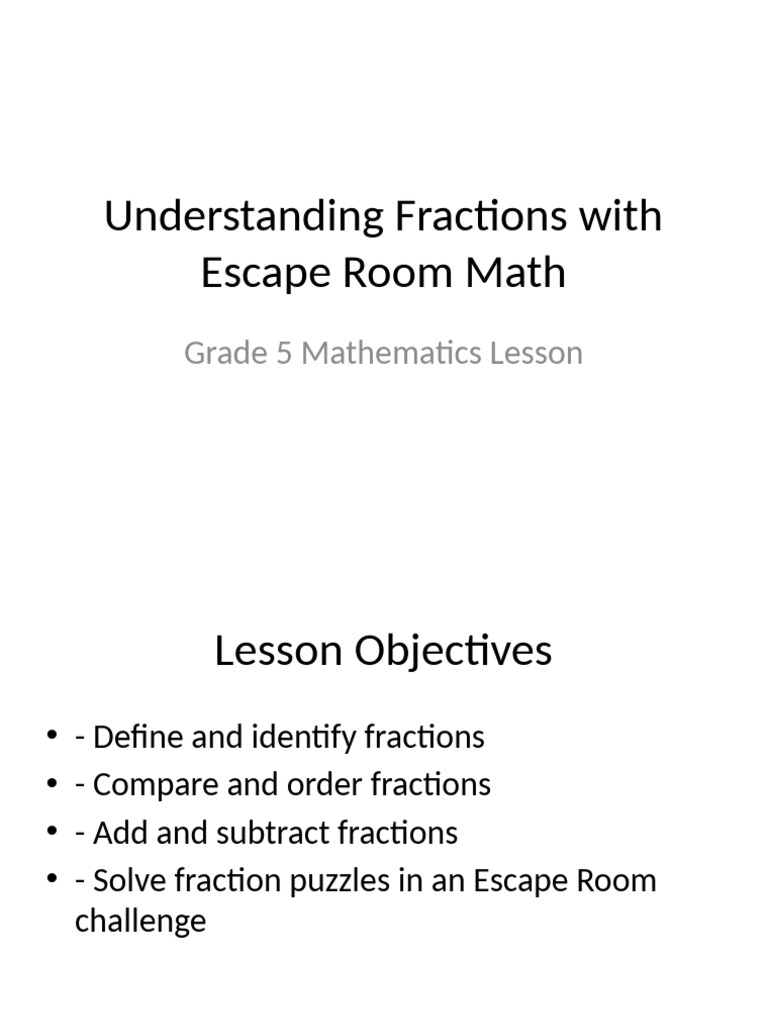 Fractions Lesson Plan | PDF