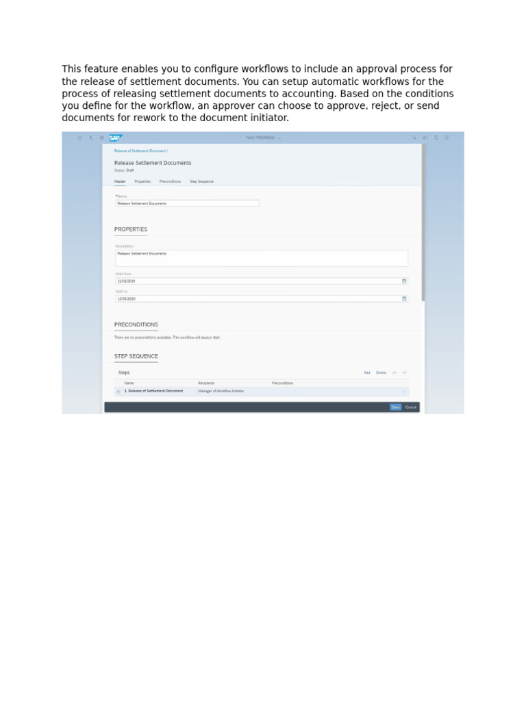 SAP Workflow For Relese To Accoutnting | PDF