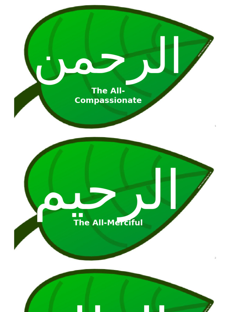 99namesofallahenglish 113651 | PDF | Religious Belief And Doctrine ...