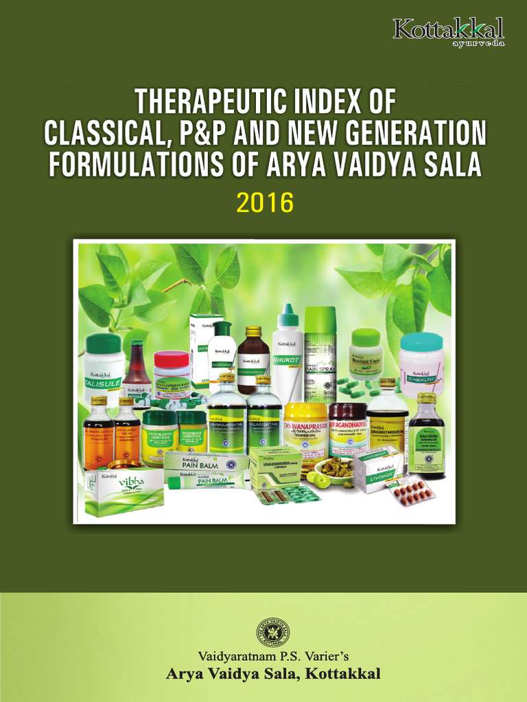 Therapeutic Index of Ayurvedic Formulations | PDF | Ayurveda