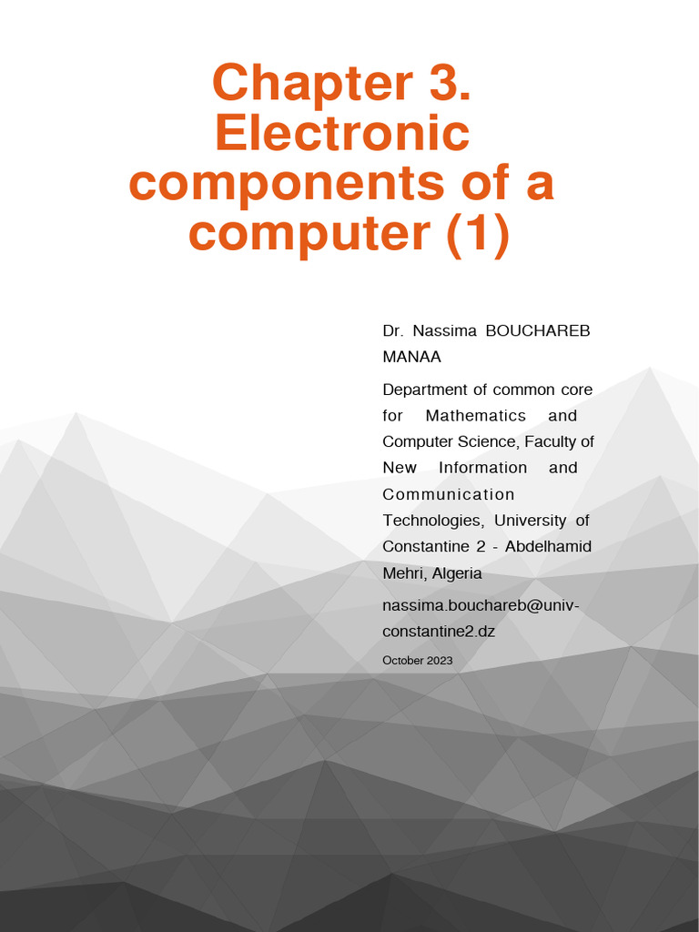 COMP Chap - 3-1 (Motherboard) | PDF | Electronics | Video Game Platforms