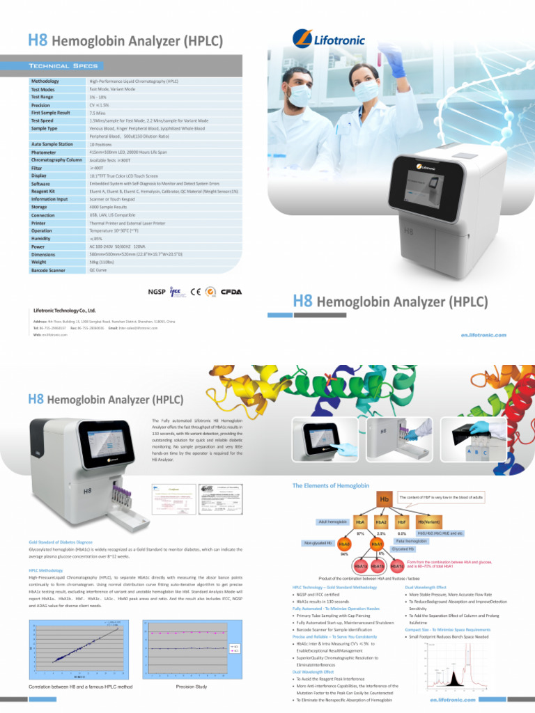 H8 HBA1C BROCHURE | PDF
