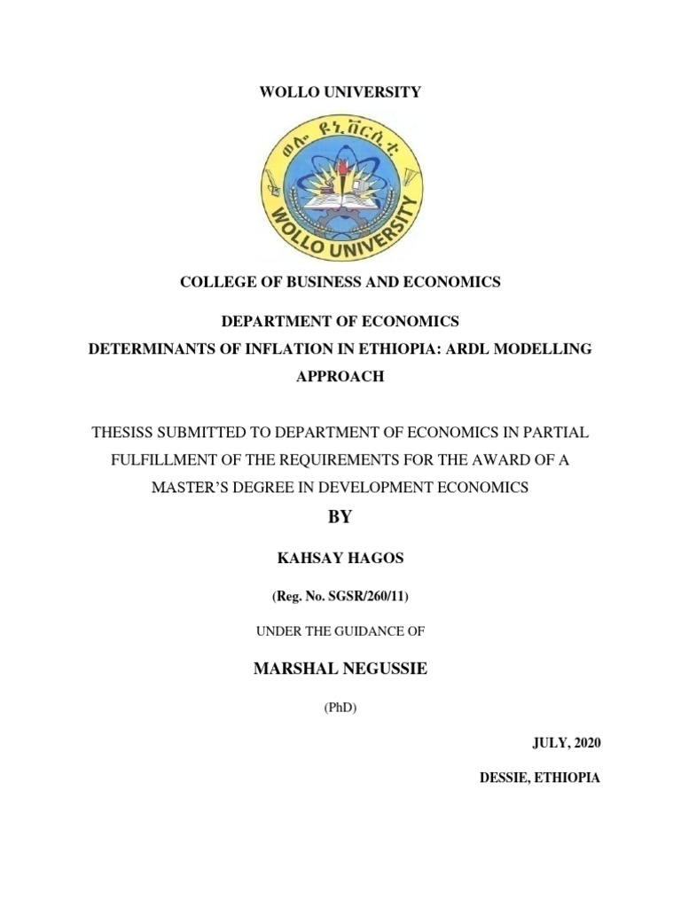 Final Thesis On Determinants of Inflatio | PDF | Inflation | Purchasing ...