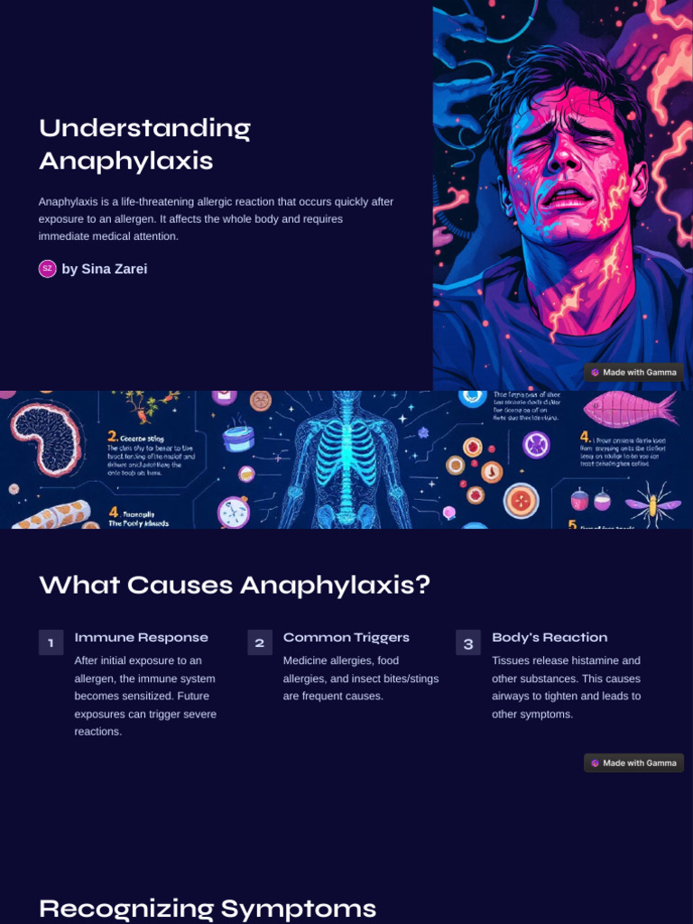 Anaphylaxis: Causes, Symptoms, and Response | PDF | Allergy | Medical ...