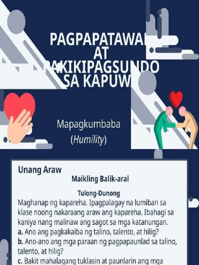 Pagpapatawad at Pakikipagkasundo Sa Kapwa Lesson 5 - 105145 | PDF