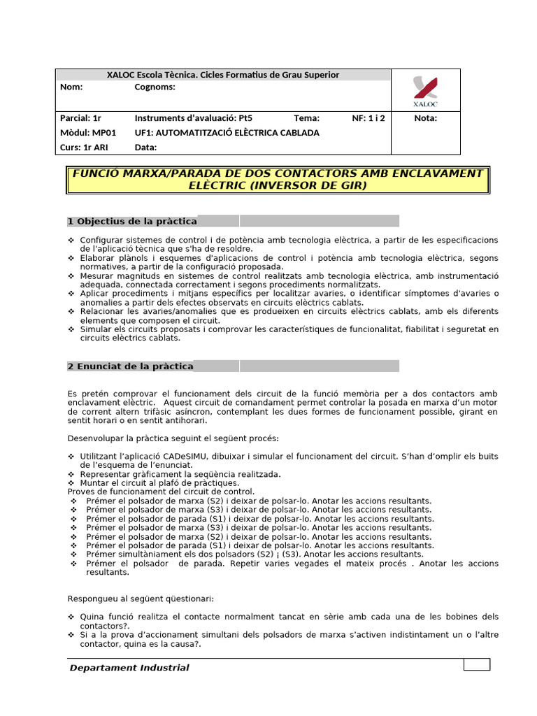 Practica Pt5 - M1 - UF1 - 19 - 20 | PDF