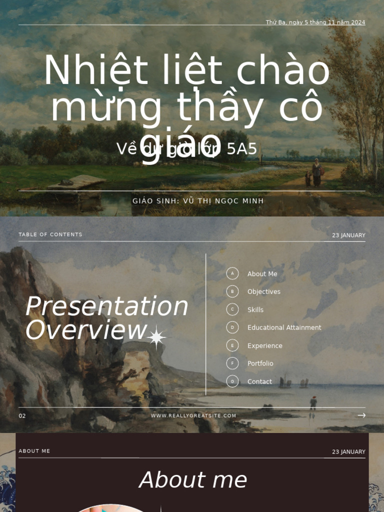 Welcome Presentation for Class 5A5 | PDF | The Arts