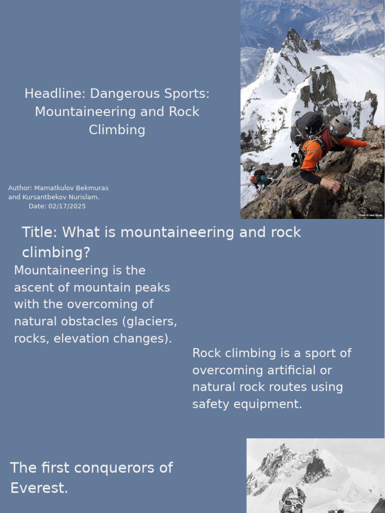 Extreme Sports Enthusiast Guide | PDF | Mountaineering | Mount Everest