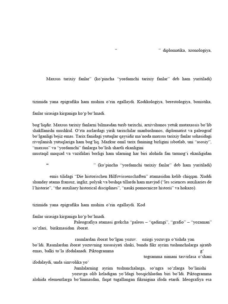 1M Maxsus Tarix | PDF