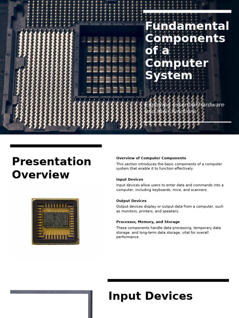 1_CLO1_Fundamental Components of a Computer System | PDF | Computer ...