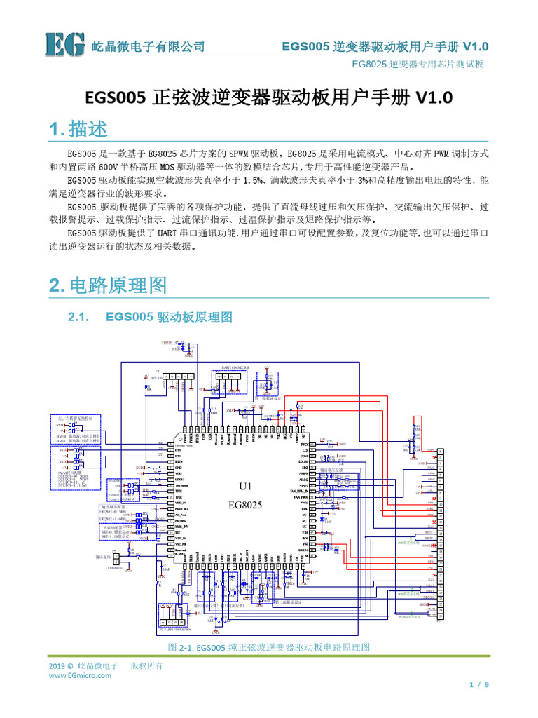 EGS005后级驱动板用户手册 | PDF