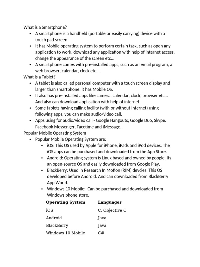 Smartphone vs Tablet: Key Differences | PDF