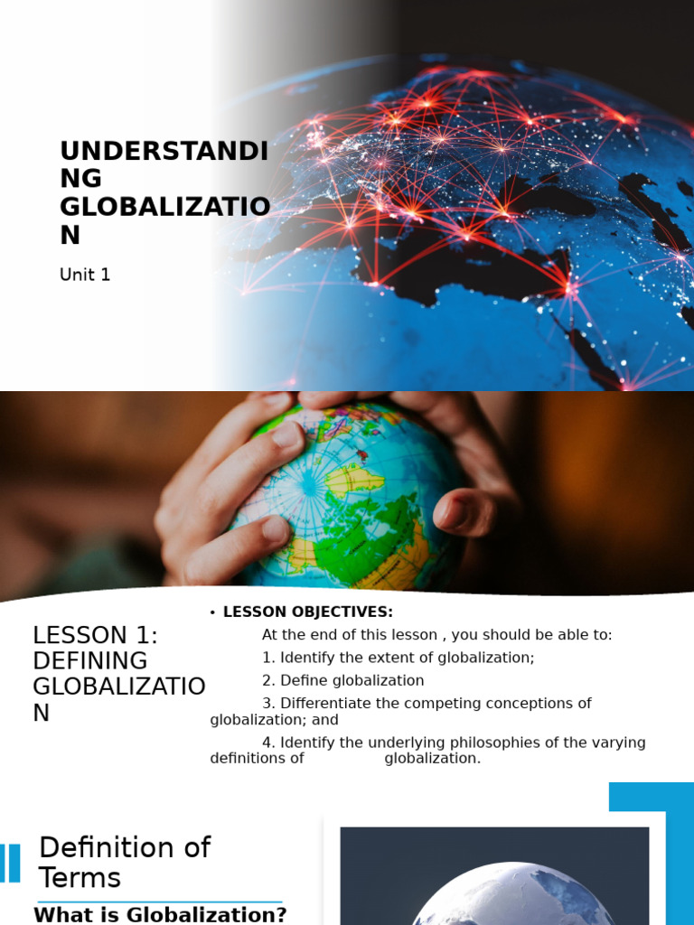 Lesson 1 Defining Globalization | PDF | Globalization | Trade