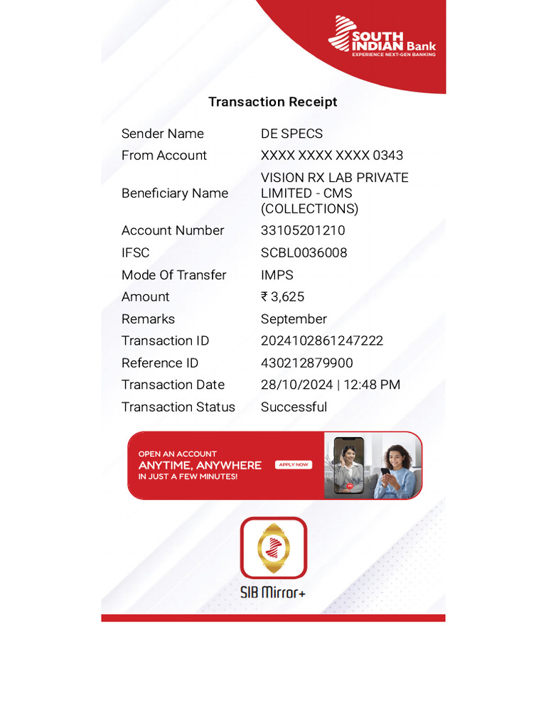 TransferReceipt 20 | PDF