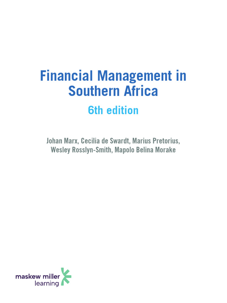 Financial Management in Southern Africa 6e | PDF | International ...