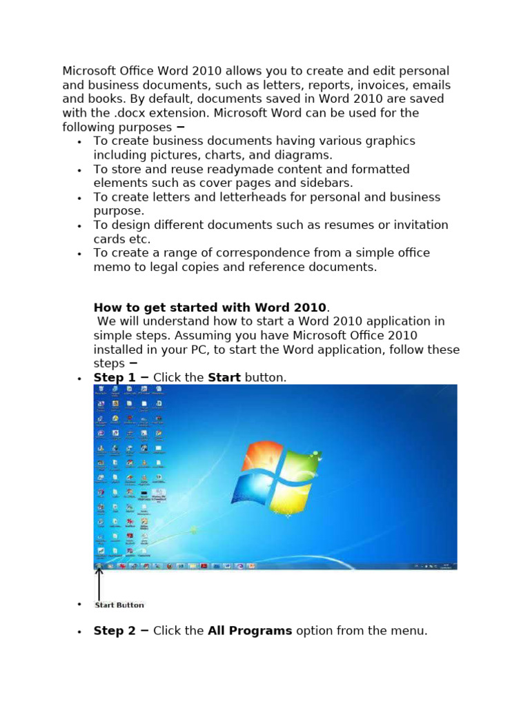 Microsoft Word 2010 User Guide | PDF | Microsoft Word | Computer File