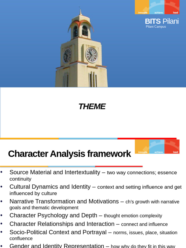 Themes and Character Analysis Framework | PDF | Narrative | Cinematography