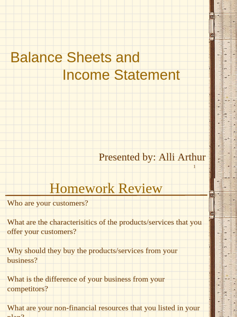 10 - Balance Sheet and Income Statement PP | PDF | Income Statement ...