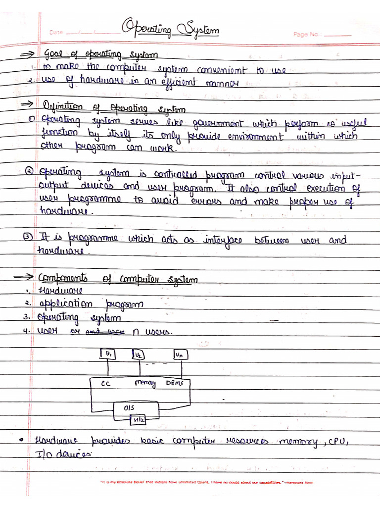 2nd Yr Operating System Notes | PDF