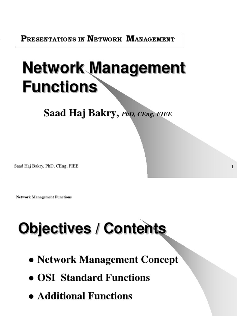 Network Management Functions Guide | PDF | Digital Technology ...