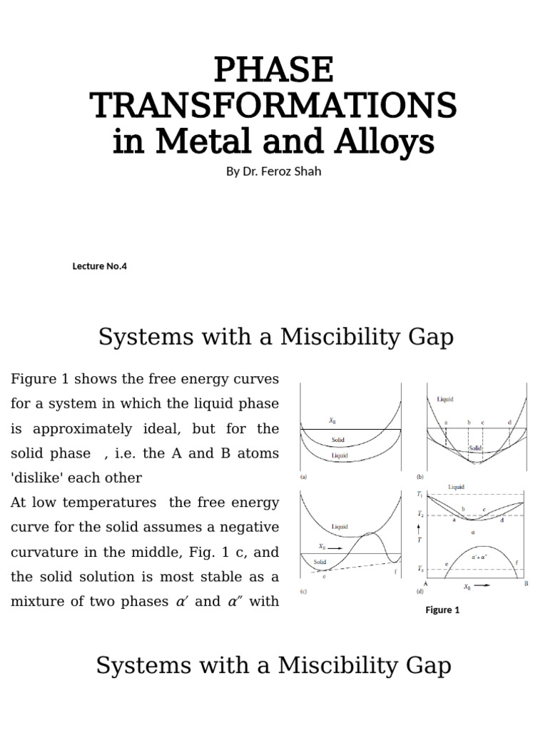 Lecture 4 Phase Transformations in Metal and Alloys | PDF | Phase (Matter) | Applied And ...
