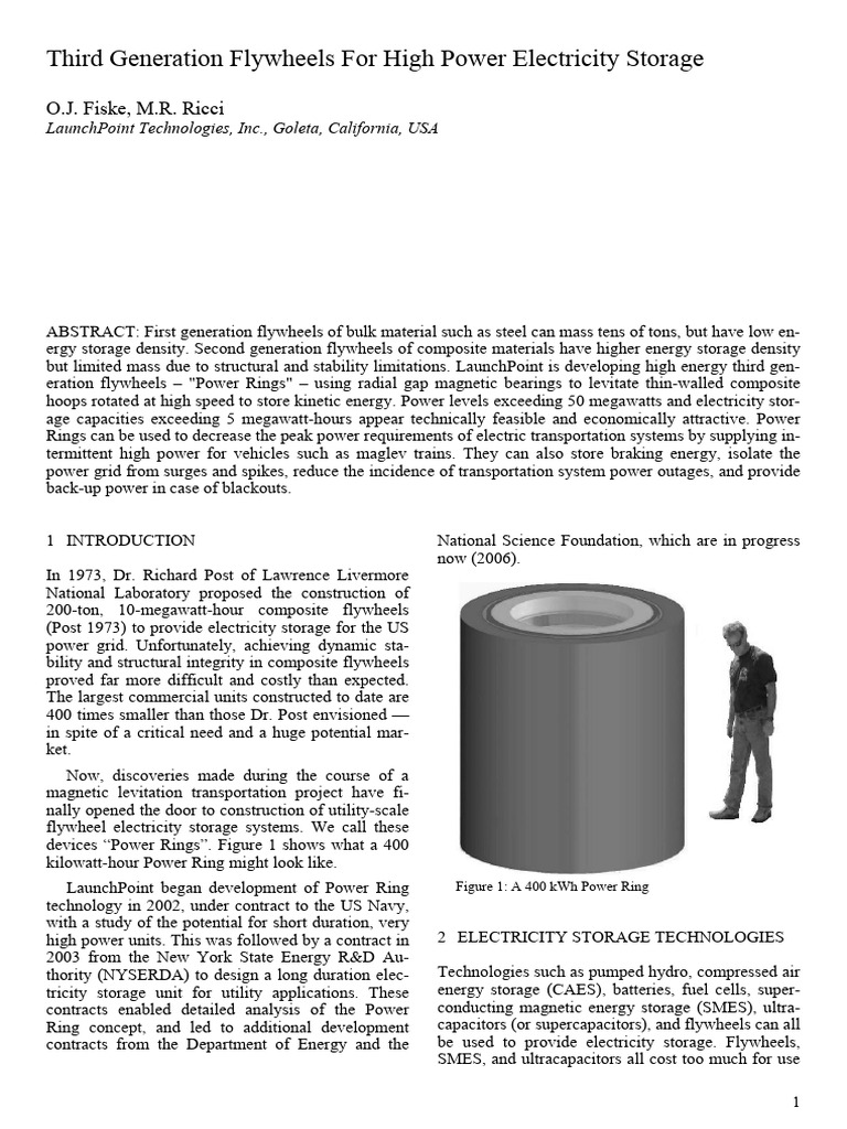 Power Rings: Advanced Flywheel Storage | PDF