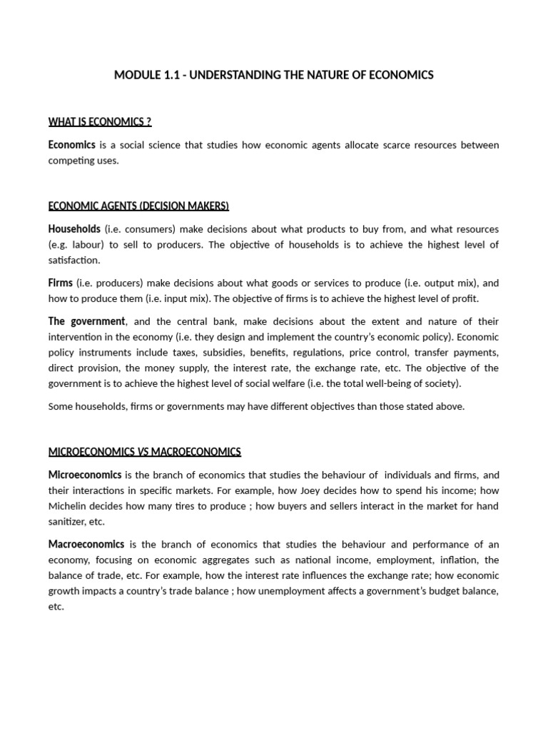 Understanding Economics Basics | PDF | Economics | Capital (Economics)