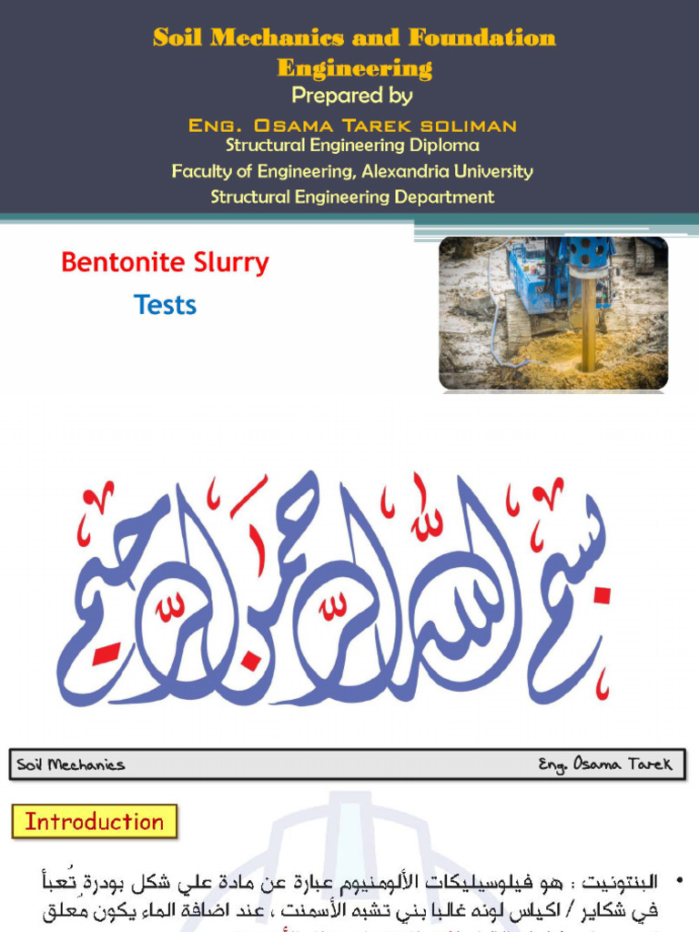 Bentonite Tests Pdf