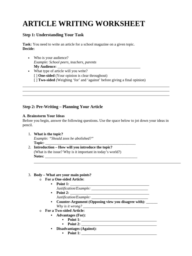 Writing An Article and A Report | PDF