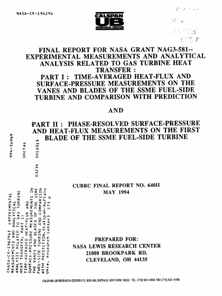 Final Report Gas Turbine Heat Transfer | PDF | Turbine | Gas Technologies