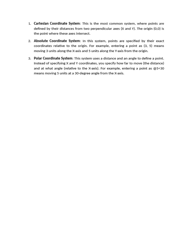 Coordinate System | PDF