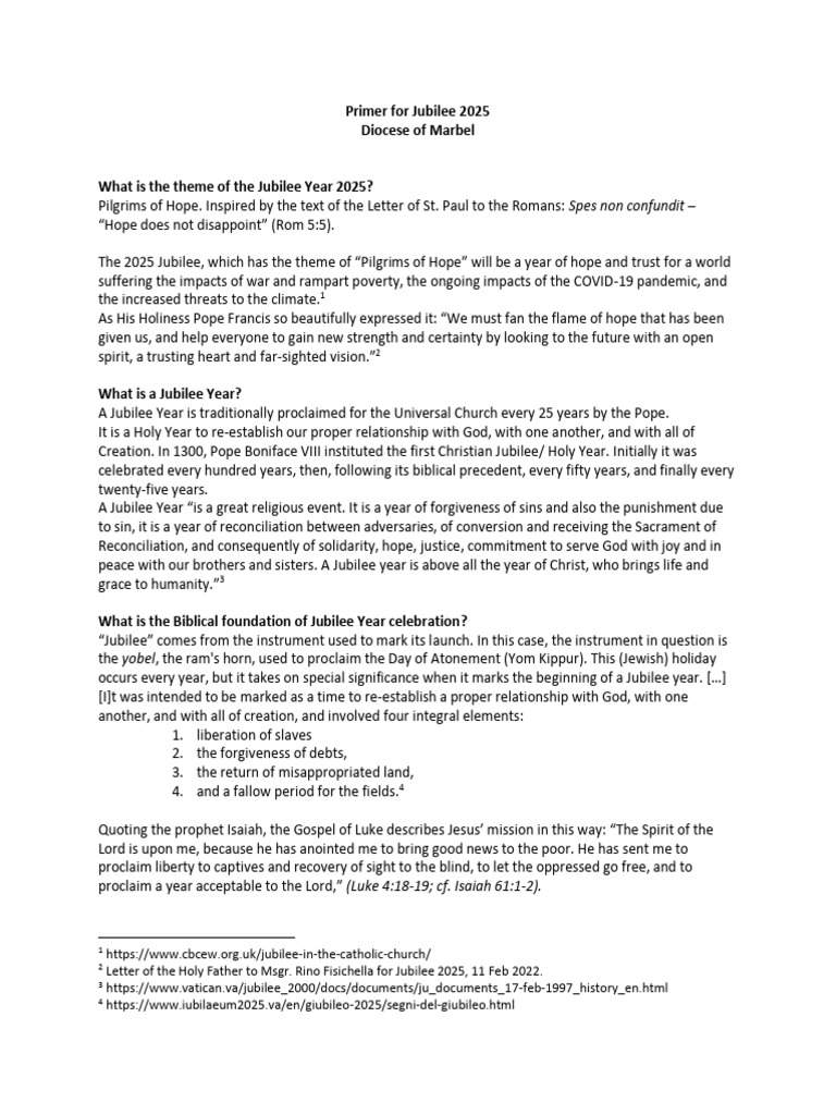 Pilgrims of Hope: Jubilee 2025 Overview | PDF | Indulgence | Pope
