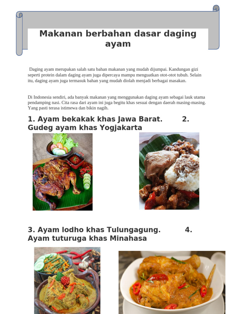 Pertm 3. C. Makanan DR Daging Ayam & Sapi | PDF