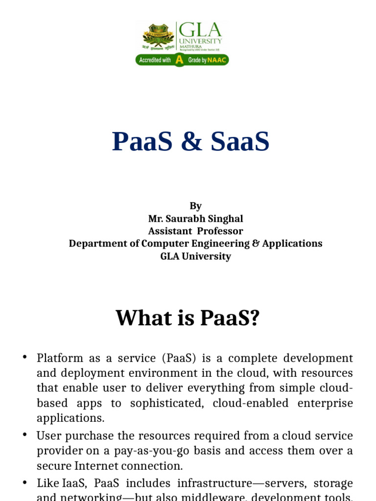 Cloud Computing Lecture 5 | PDF | Platform As A Service | Cloud Computing