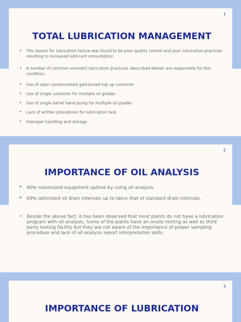 Total Lubrication Management | PDF | Lubricant | Reliability Engineering